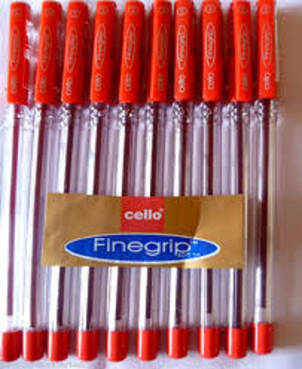 CELLO FINE GRIP BALL PEN RED INK FREE SHIPPING WORLDWIDE (50 PCS) | eBay