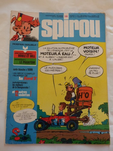 SPIROU n° 1930 COVER FRANCIS + POSTER BOULE ET BILL + CARTE BLANCHE A YANN | eBay