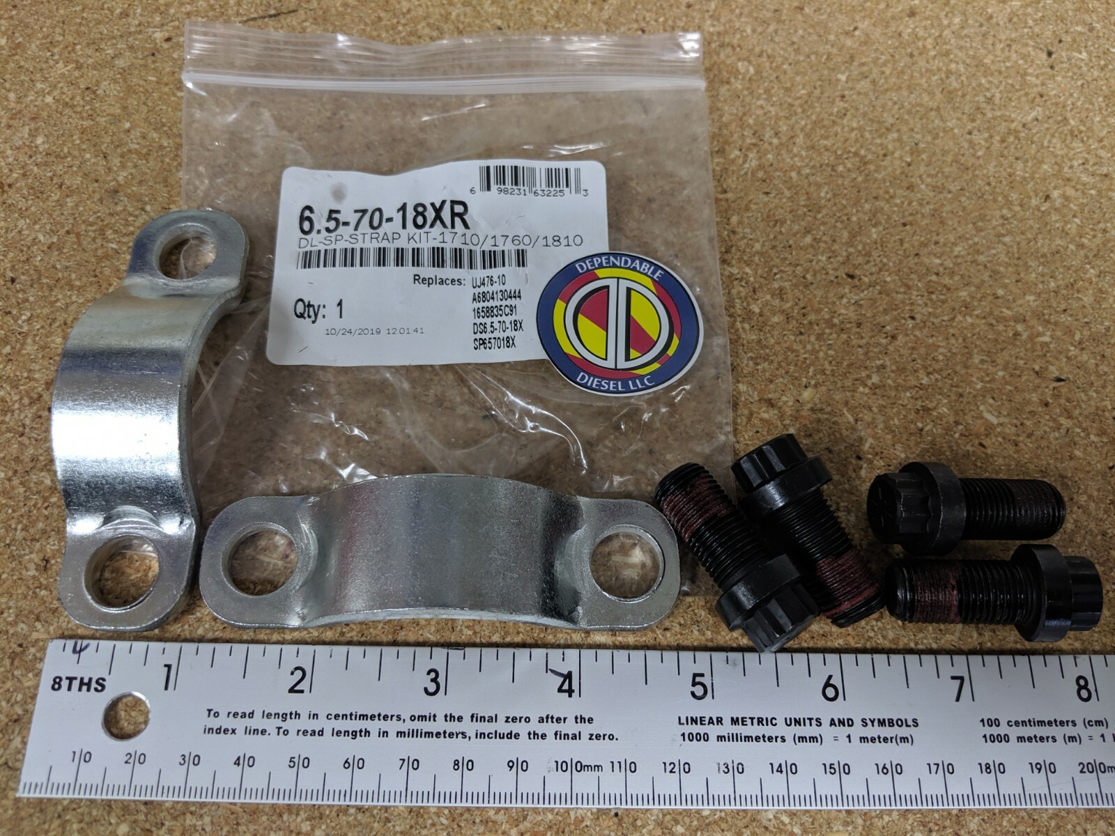 U-Joint Strap Kit for 1710 1760 1810. S-A293 Ref.# Spicer 6.5-70-18X ...