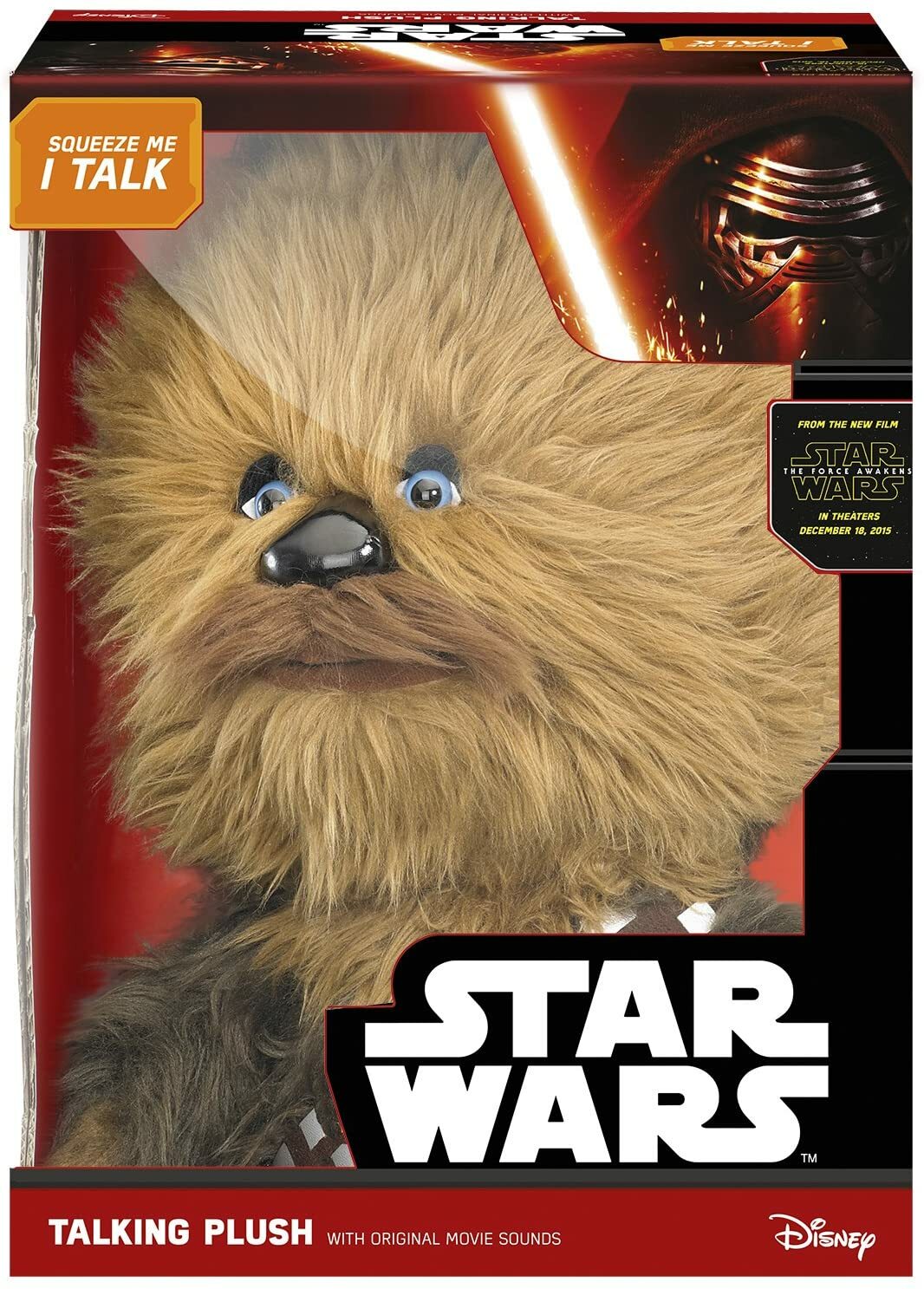 Star Wars 15 Inch Deluxe Chewbacca Talking Plush Spoken Phrase Wookie ...