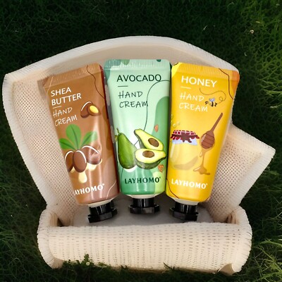 Layhomo Mini Hand Cream- Set Of 3-Avocado, Honey & Shea Butter (0.12 fl ...
