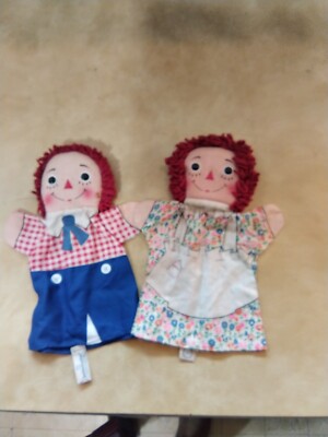 Vintage Raggedy Ann and Andy KNICKERBOCKER Hand Puppets Toys 10" | eBay