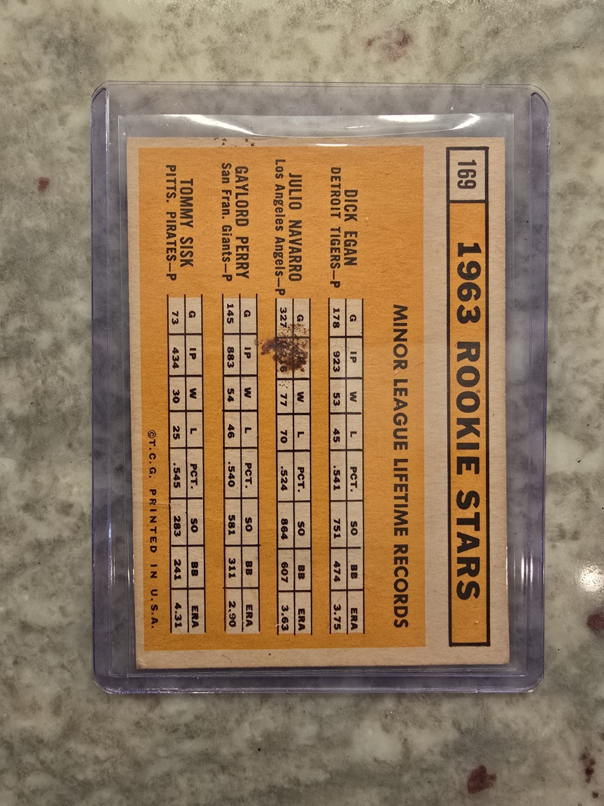 1963 Topps #169 Rookie Stars Gaylord Perry (HOF) Egan Navarro Sisk | eBay