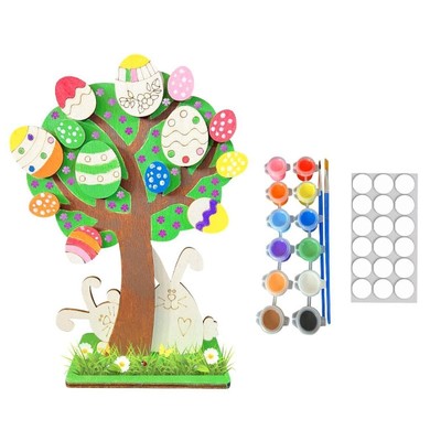 3D Wooden Easter Egg Tree Craft Kit Make You Own Easter Egg Tree Art ...