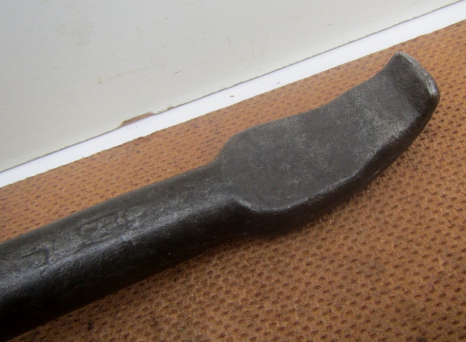Vintage Roll Head Prying Crowbar Hand Tool - 21" Long | eBay UK