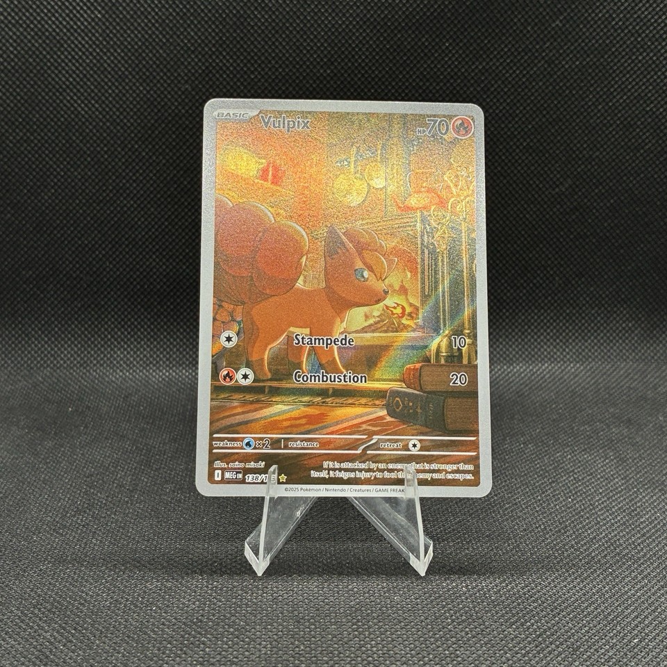 (NM+) Vulpix 138/132 Me01: Mega Evolution Illustration Rare Pokemon ...