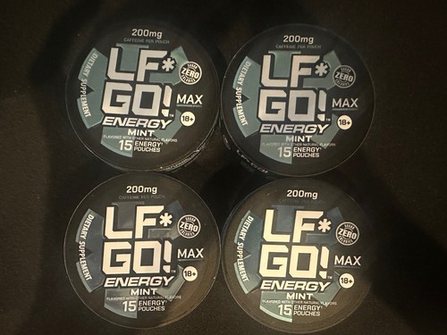 (4-Pack) LF* GO! Energy - MINT - 200mg - 60 Pouches - NEW | eBay