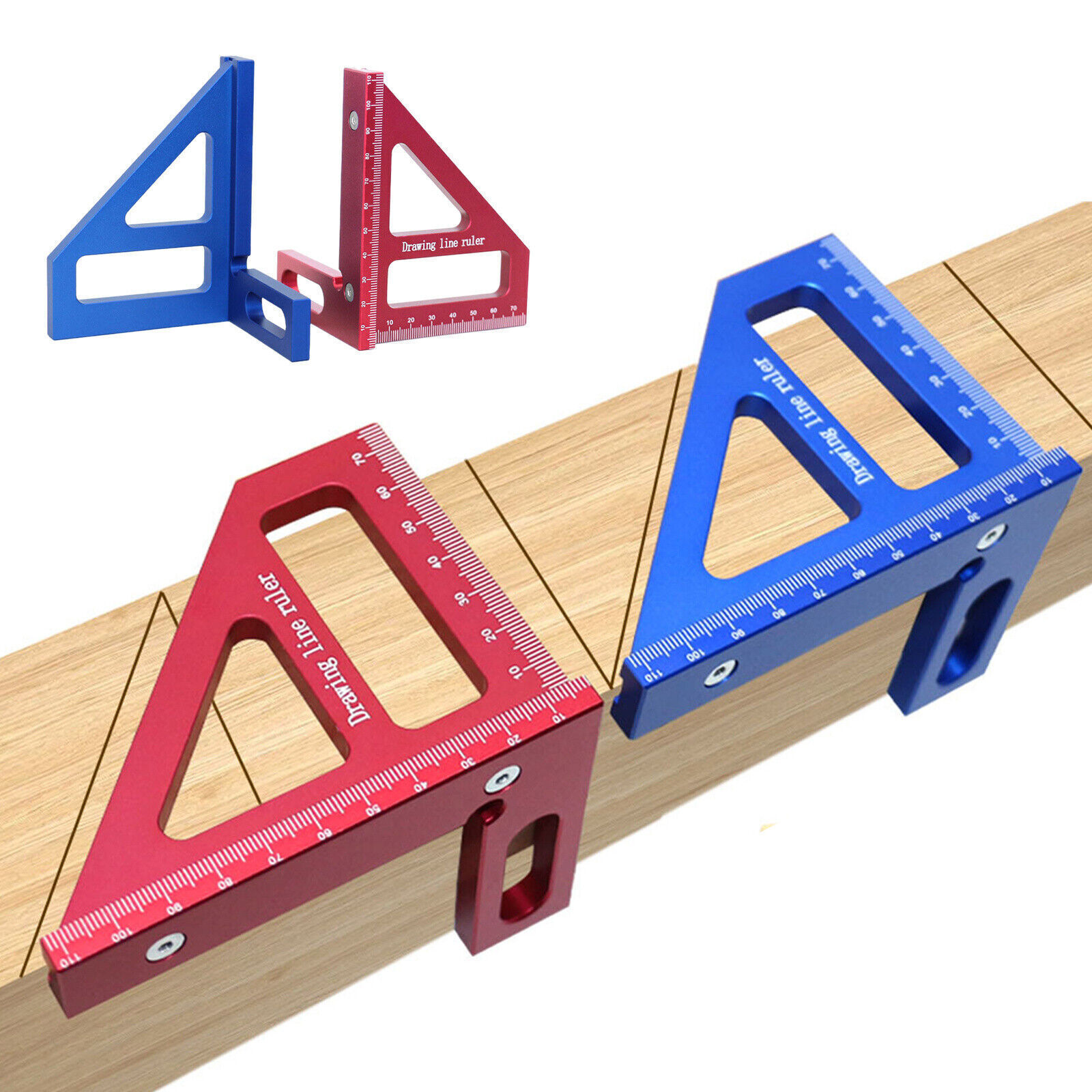 Aluminum Alloy Woodworking Square Protractor Miter Triangle Ruler High ...