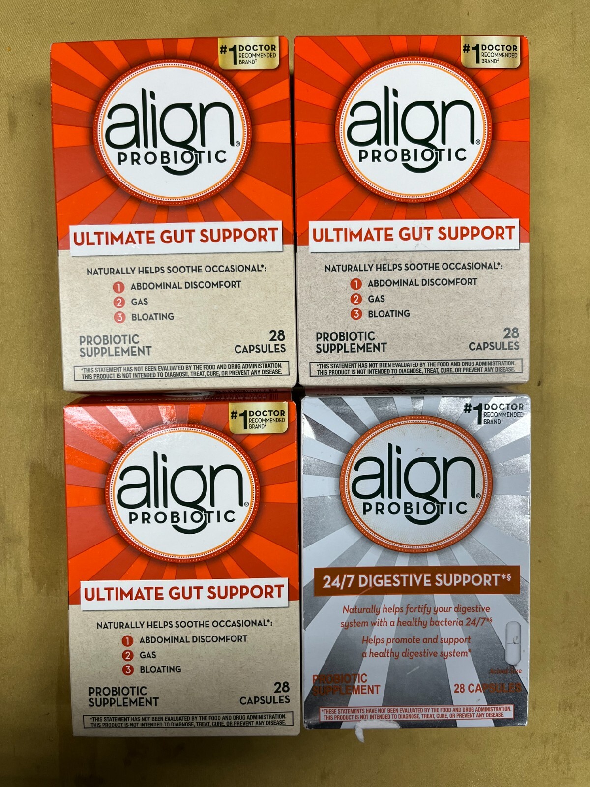 3 New Align Probiotic Ultimate Gut Support & 1 24/7 Digestive - 28 ...