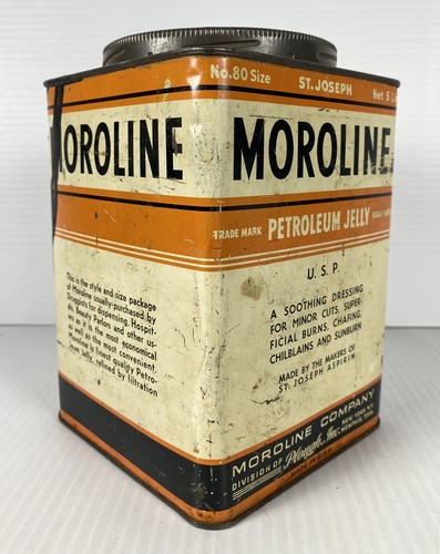 Vintage MOROLINE Jelly Tin Lid Medical Decor | eBay