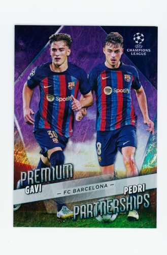 2022-23 Pedri & Gavi Topps Jade Edition Lavender Foil FC Barcelona Card ...