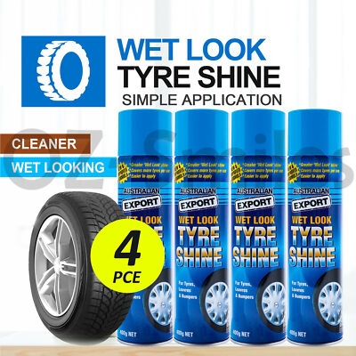 4PK Tyre Shine 400gm Wet Look Fresh Shiny Tyres | eBay Australia