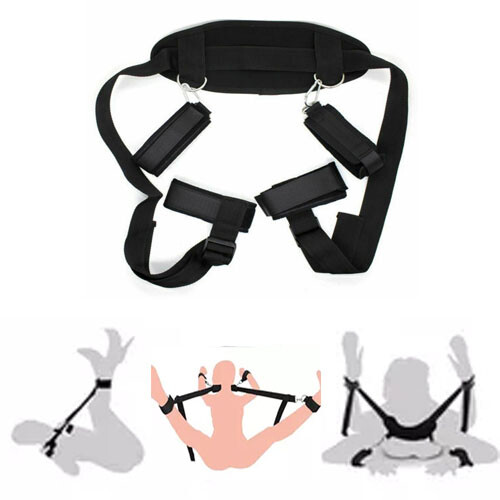 Open Leg Straps Bed Restraints Bondage Handcuffs Ankle Cuffs Slave BDSM ...