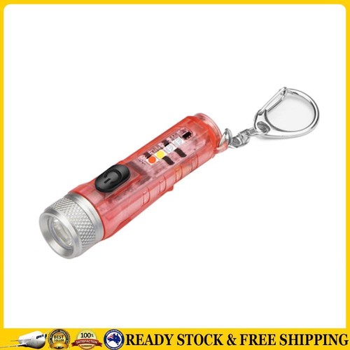 Mini Keychain Torch w/ Buckle USB Rechargeable Emergency Flashlight ...