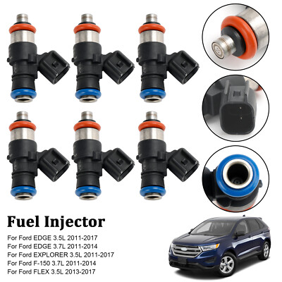 6PCS Fuel Injector 0280158191 Fit Ford Explorer Taurus Edge Flex 3.5L ...