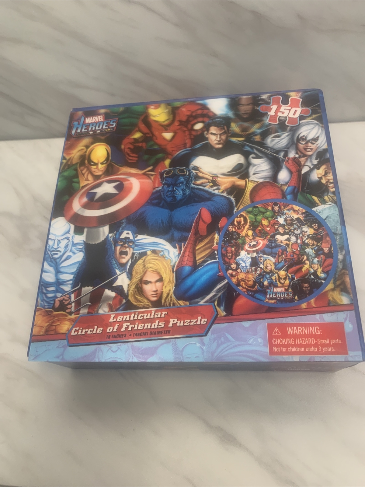 Marvel Heroes Lenticular Circle of Friends Collectible Puzzle 150 Piece ...