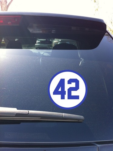 10-03 Dodgers 42 Jackie Robinson car Window vinyl sticker decal Los ...