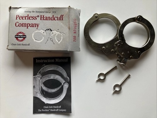 Peerless Model 700 Nickel Chain Handcuffs With Two Keys And ...