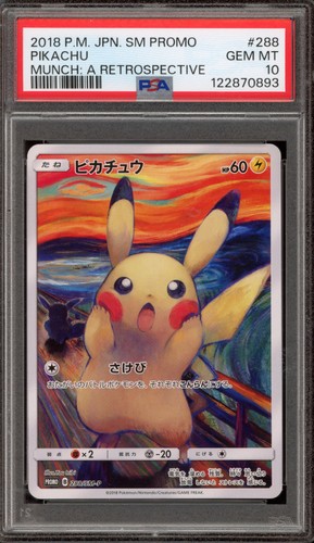 Pokemon Pikachu Scream Munch Retrospective JPN Full Art Promo 288/SM-P ...