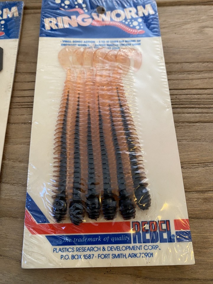 Vintage Rebel Ringworm 4” Soft Plastic Worms NOS Rare Discontinued ...