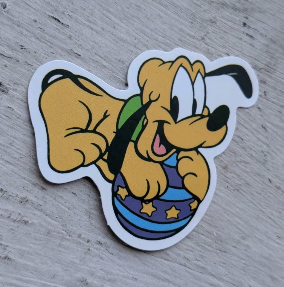 Disney Pluto Dog Sticker Baby Pluto Yellow Ball Sticker 1 Pc | eBay