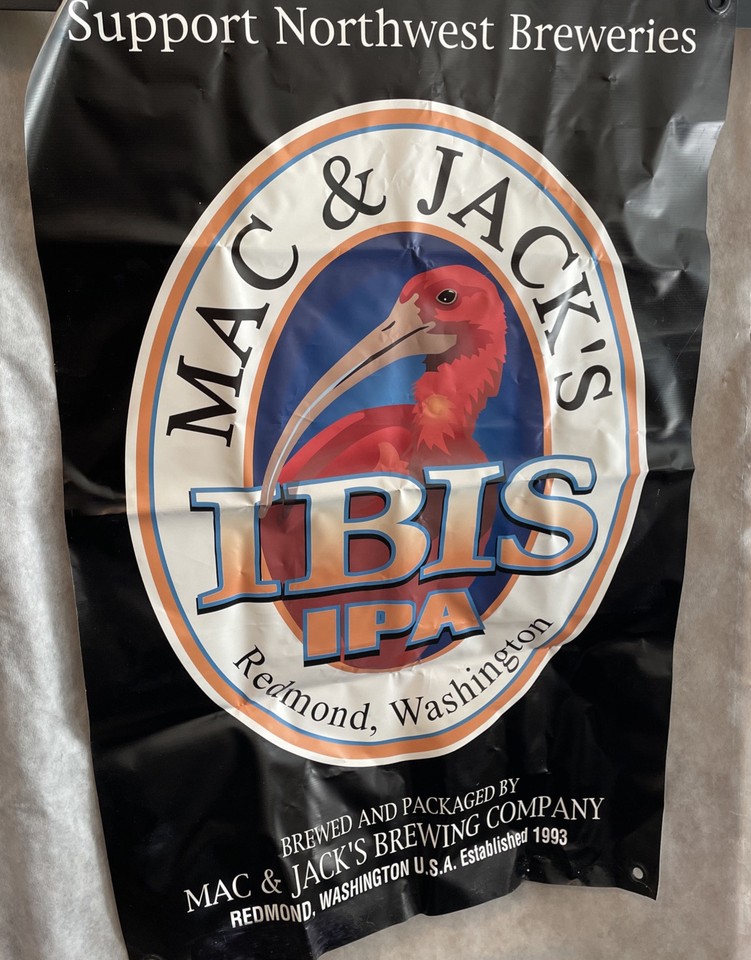 Mac And Jacks Brewing “IBIS IPA” Banner Discontinued Beer | eBay