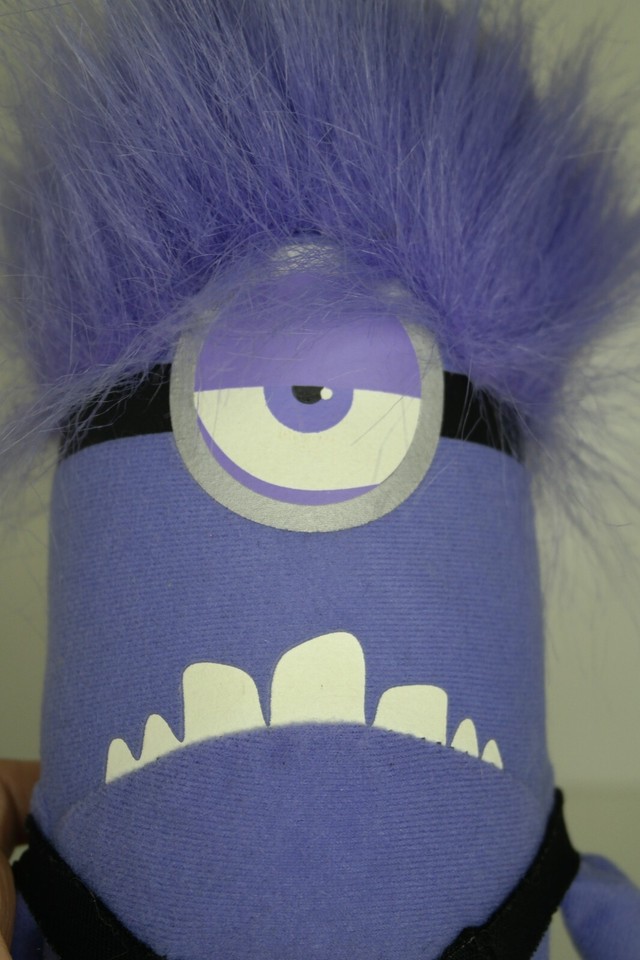 Despicable Me Minion Plush Purple Poisoned Evil One Eyed Cyclopes Soft ...