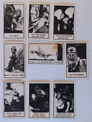 9 1961 Topps Monster Laffs Cards#61,67,80,81,88,100,105,109,110 | eBay