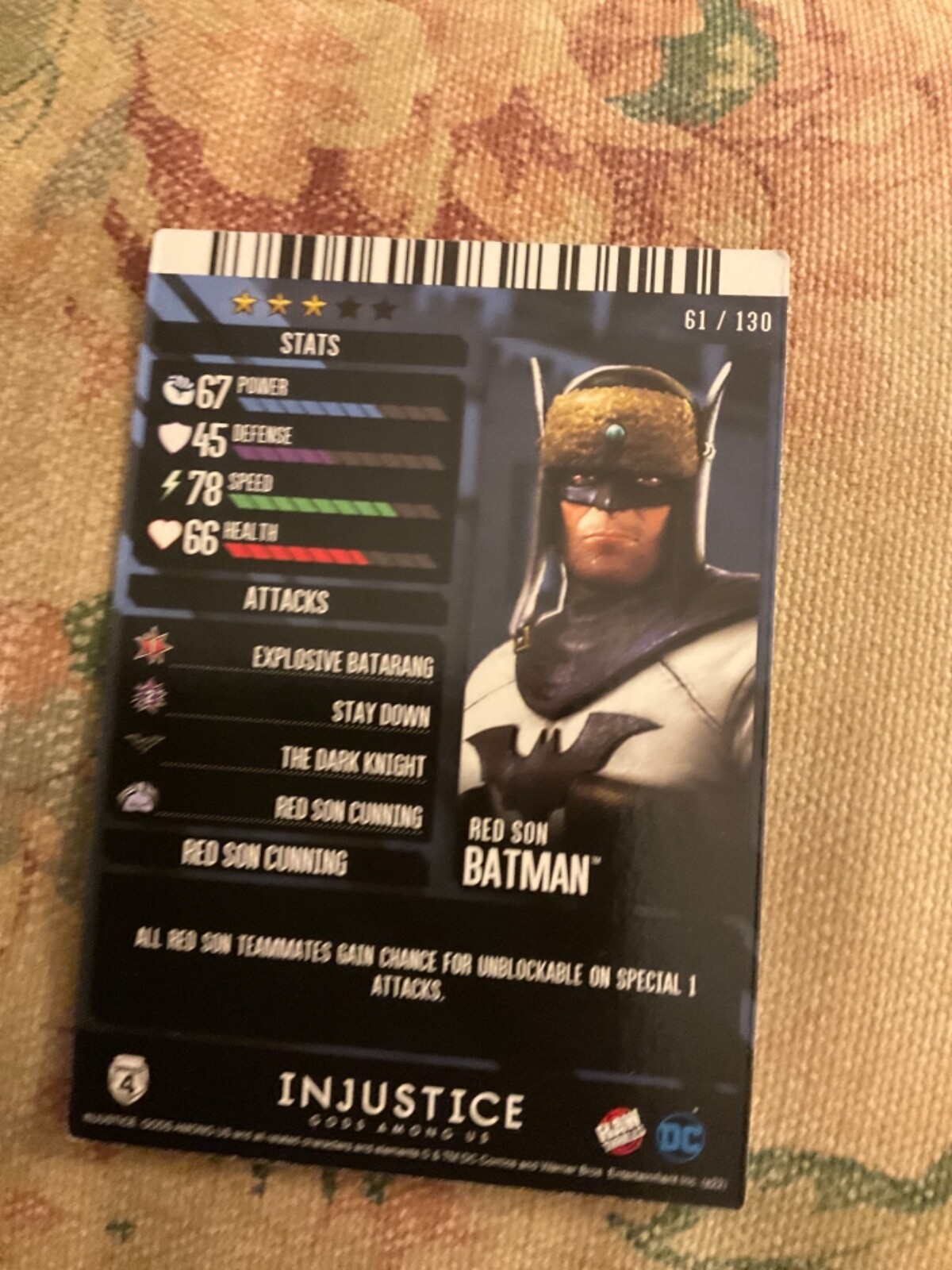 Injustice Arcade Game Card Batman Red Son Standard Version Series 4 | eBay