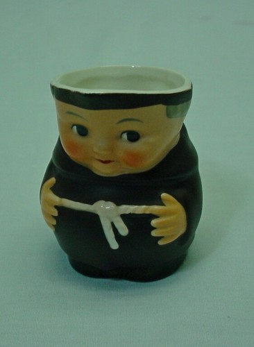 GOEBEL MONK FRIAR TUCK - CREAMER PITCHER - MINIATURE -BROWN ROBE - WEST ...