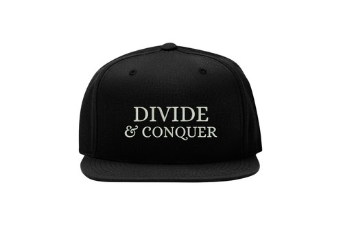 Divide And Conquer Logo Gamer Geek Embroidered Snapback Baseball Cap ...