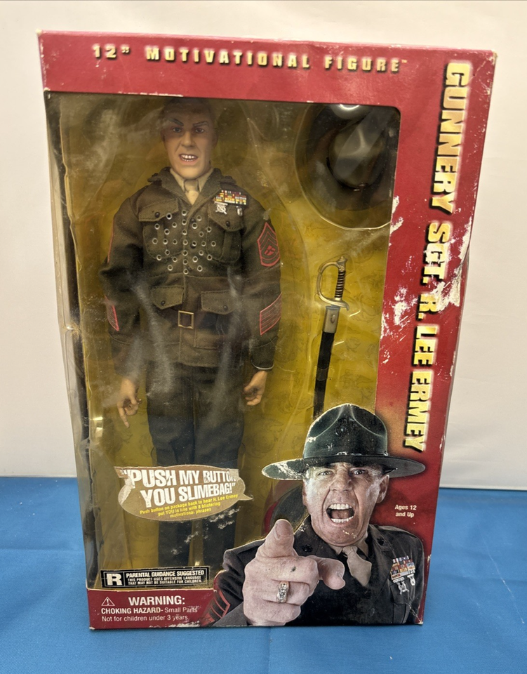 2001 Sideshow Toy Gunnery Sgt. R. Lee Ermey 12" Figure NOS non-working ...