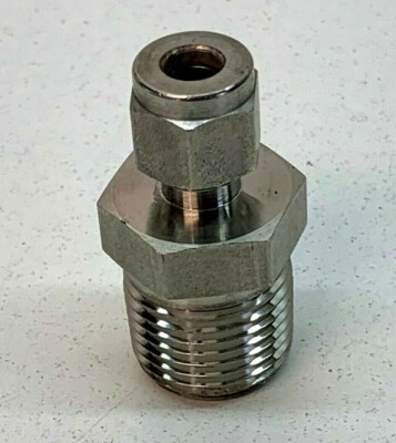 Swagelok Stainless Steel Fitting 1/16" NPT Compression to 1/2" Male NPT ...
