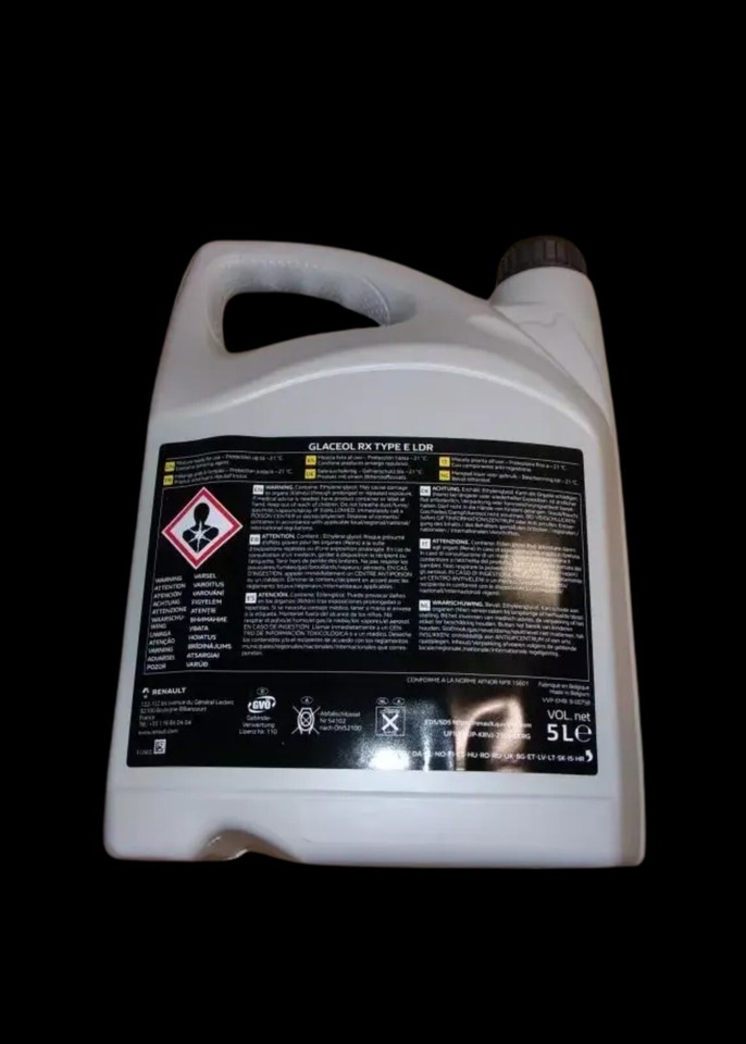 5 litri ORIGINALE Renault Dacia GLACEOL RX TYPE E LDR antigelo ...