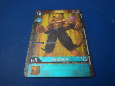 Digimon Leomon BT1-035 U Foil NM/M Alternate Art Tamers Pack Release Special | eBay