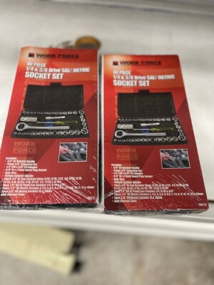 Work Force Socket Set 40Pcs 3/8" & 1/4" CHEAP PRESENT XMAS BIRTHDAY ...