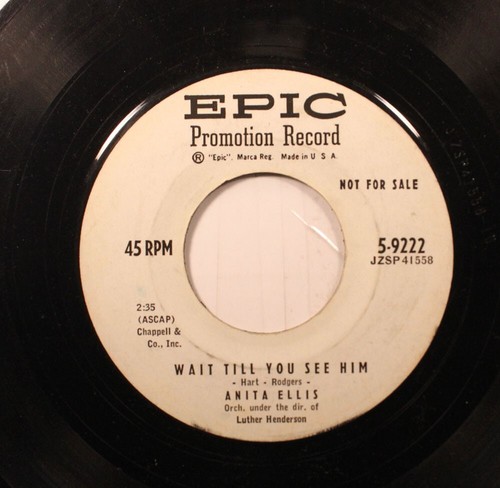 Jazz 45 Anita Ellis - Wait Till You See Him / How Will I Know On Epic ...