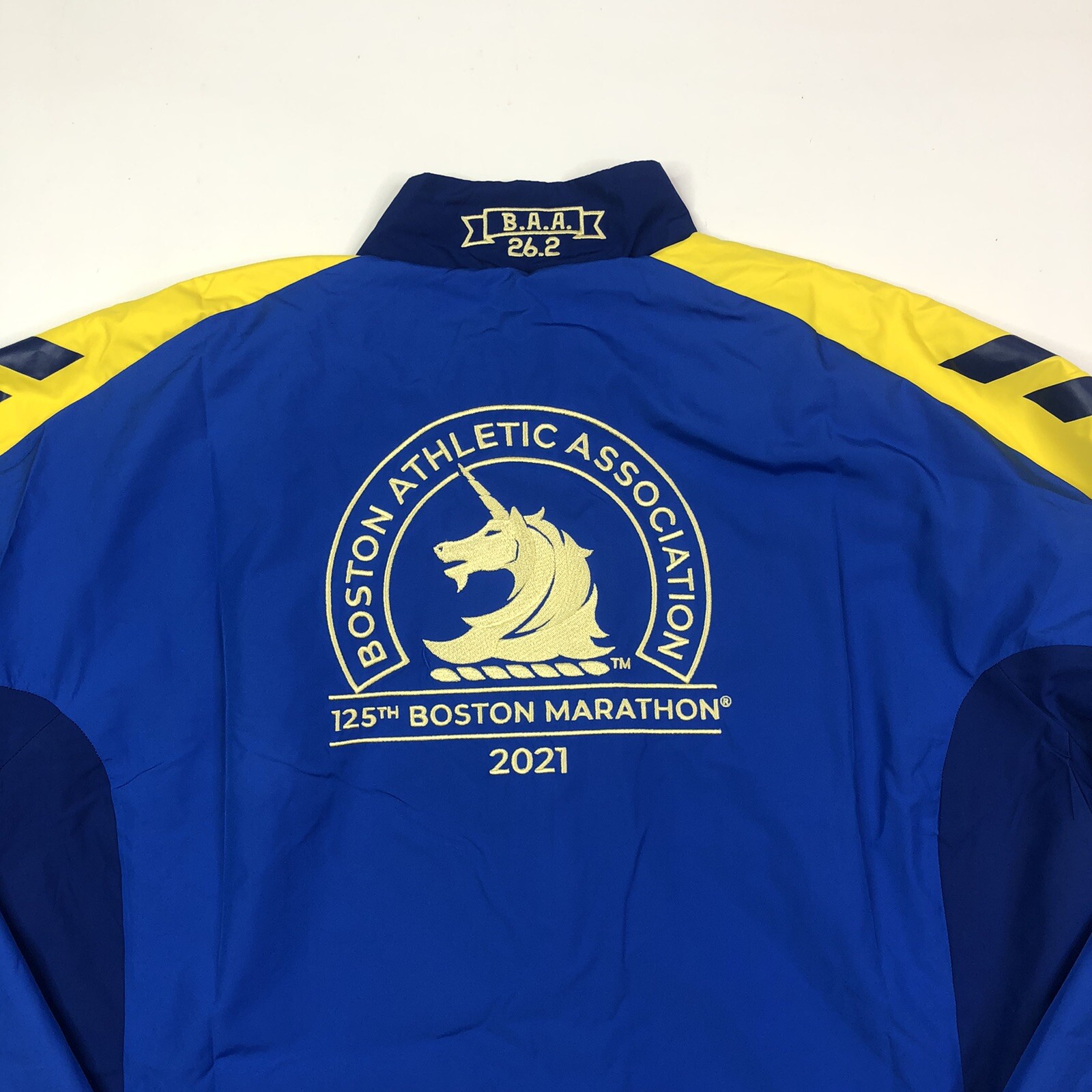 Adidas 2021 Boston Marathon Celebration Jacket Blue GQ8331 Men's Size ...