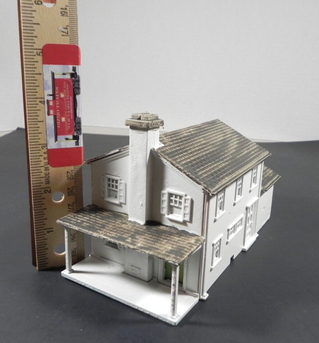 Vintage HO Scale Plasticville Two story House Building with Porch | eBay