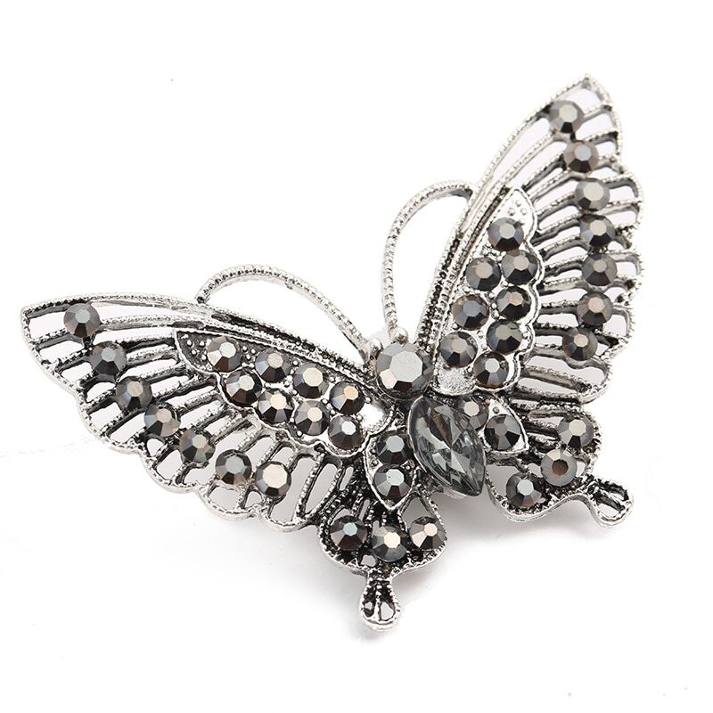 Women Vintage Butterfly Fashion Brooches Pins Crystal Enamel Insect ...