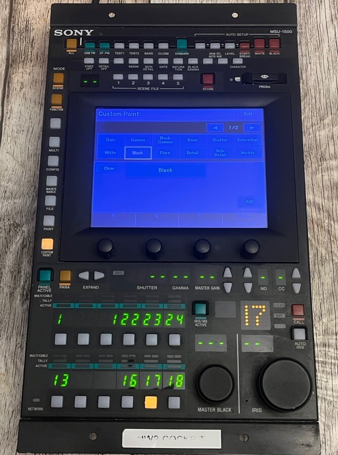 SONY MSU-1500 Unité De Configuration MASTER SETUP Pour CAMÉRA STUDIO ...