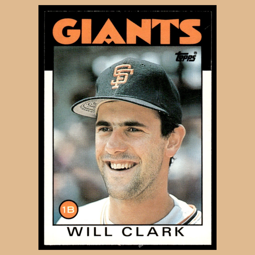 Will Clark Rookie #24T 1986 Topps Traded San Francisco Giants Baseball ...