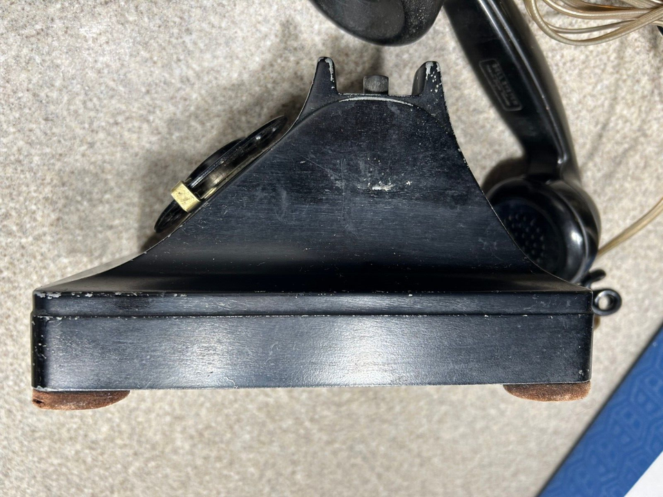 Vintage Bell System Black Western Electric F1 302 Rotary Dial Telephone ...