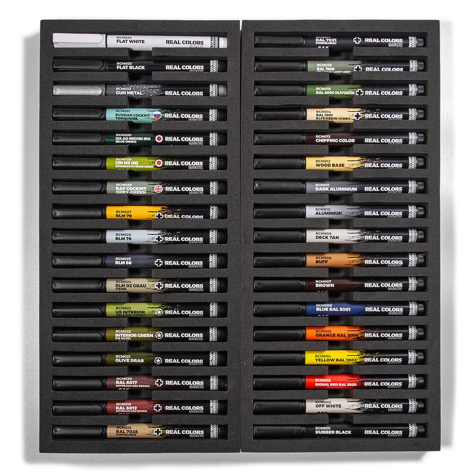AK Interactive Real Colours Markers Deluxe Case - Full 34 Colour Set ...