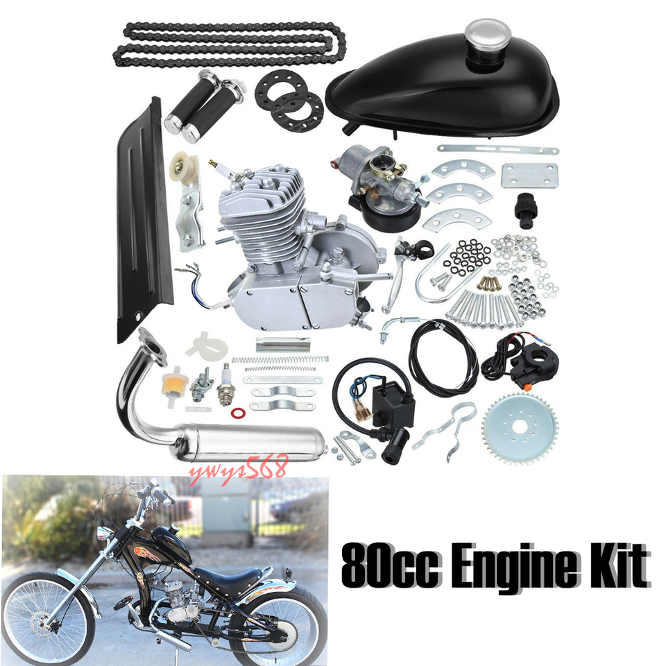 Full Set 80cc Bike Bicycle Motorized 2 Stroke Petrol Gas Motor Engine ...