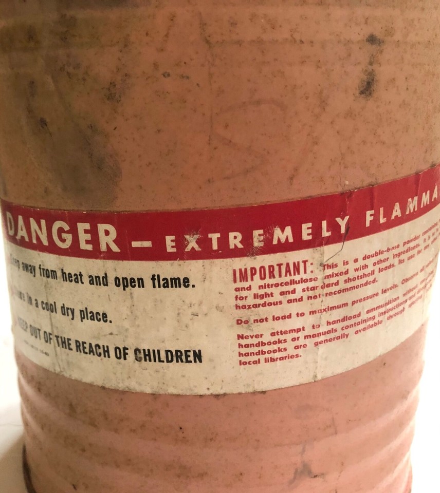 Pre-WW2 Tin Hercules RED DOT Smokeless Shotgun Gunpowder keg, with cap ...