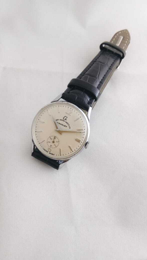 Anglo Swiss watch Co.CAVALRY Hand-winding Men's Swiss Made White Dail ...