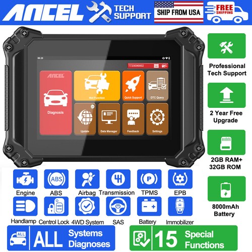 ANCEL V6 All System Automotive OBD2 Scanner Bi-Directional Diagnostic ...