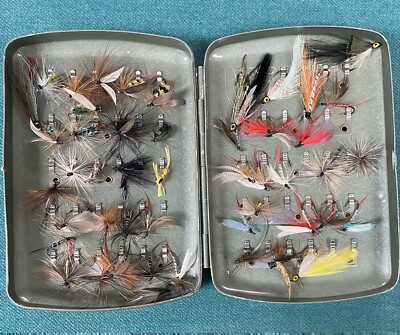 Fly Fishing Flies assortment mixed lot of flies used plus Cases. Orvis Vest. | eBay