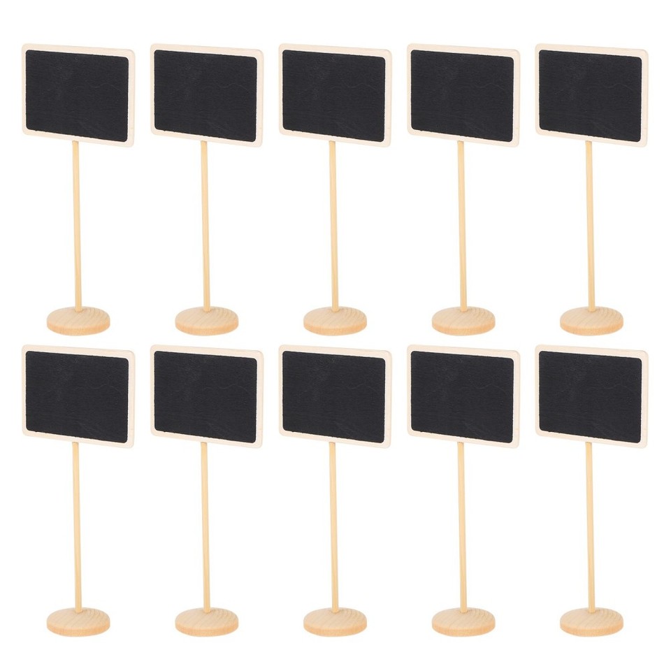 10 Pcs Mini Chalk Boards Table Chalkboard Signs Wooden Blackboards ...
